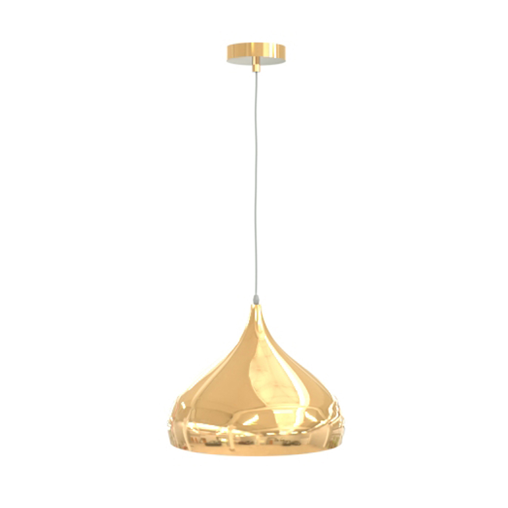 LUMINARIO DECORATIVO SUSPENDIDO DE ALUMINIO DORADO FRANCÉS 57007 | Ilumi
